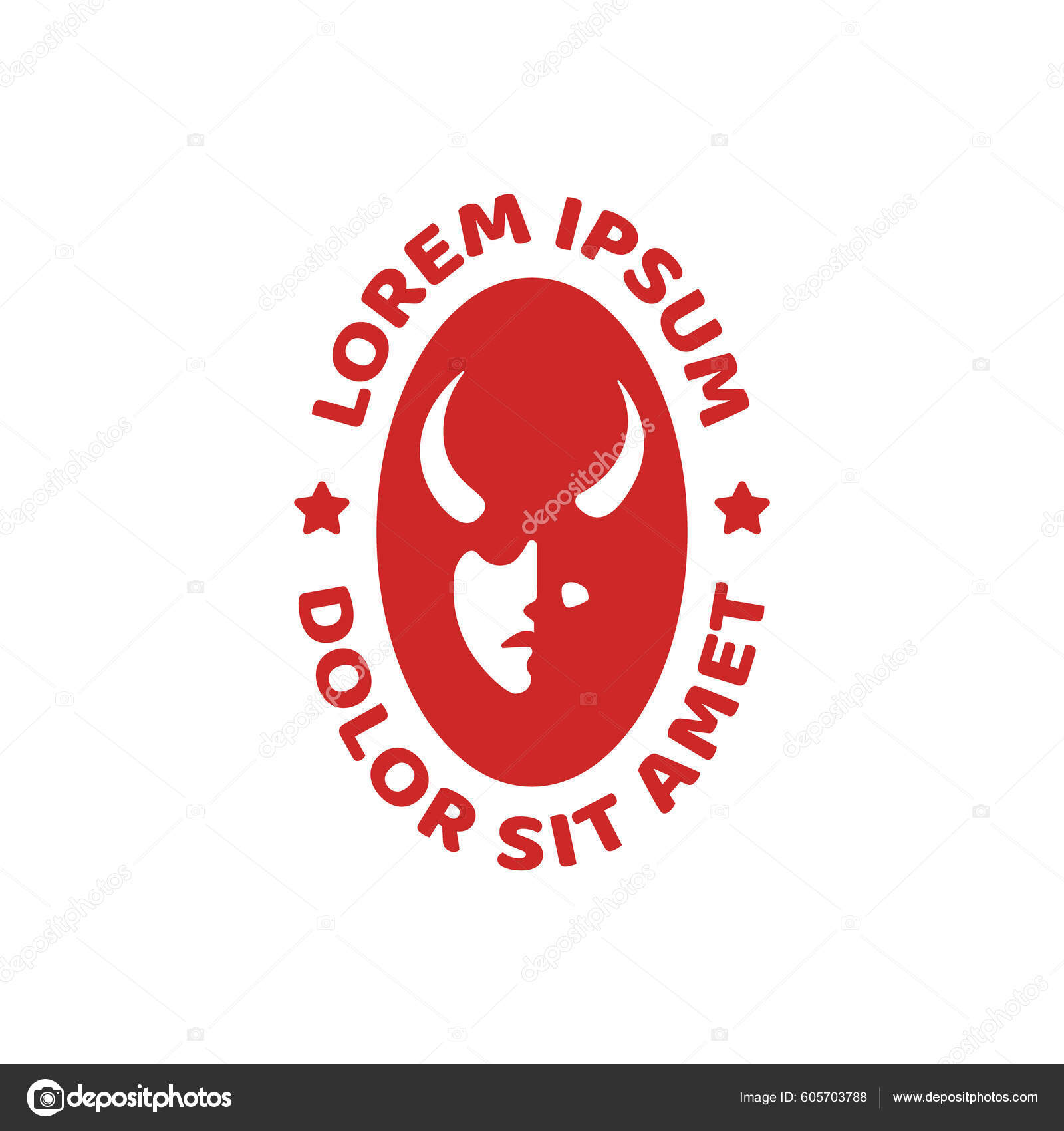 Devil Silhouette Emblem Log Vector de stock #605703788 de ©Sopyangiantoro