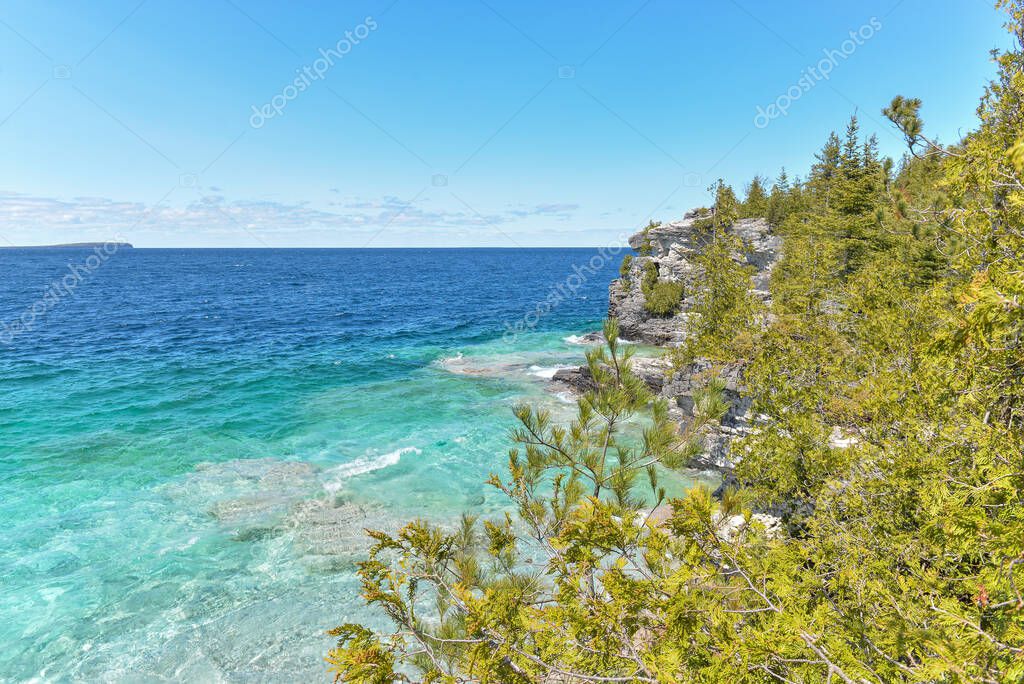 Hermoso paisaje de la bahía georgiana en el parque nacional de la ...
