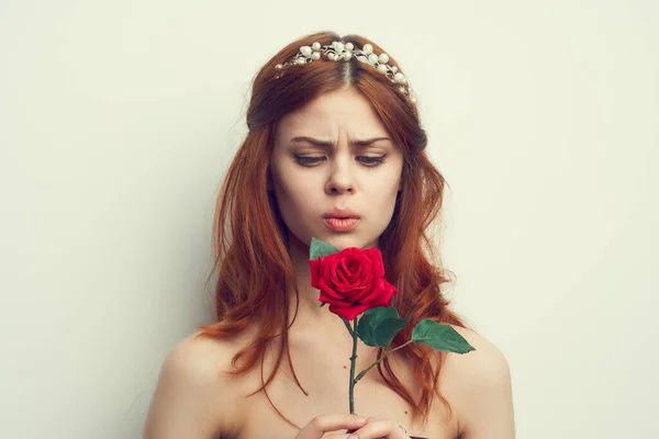 Woman holding rose Stock Photos, Royalty Free Woman holding rose Images ...