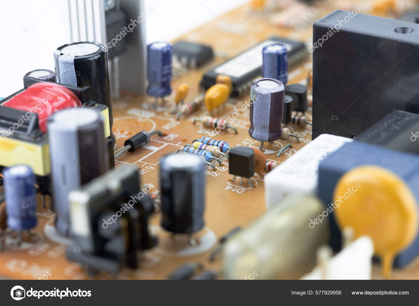 Semiconductor Electronic Circuit Board Background Selective Focus Stock ...