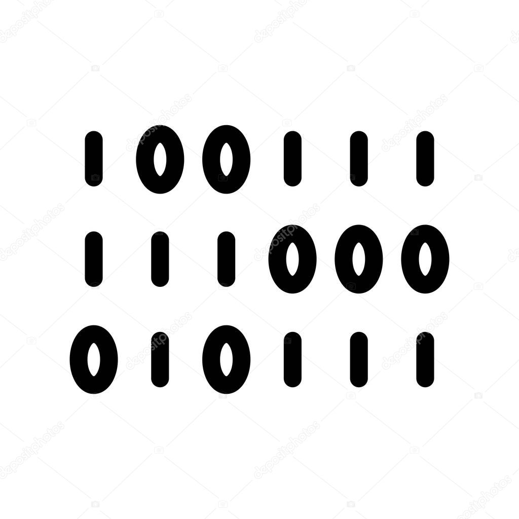 Esquema del código binario Vector Icono Desig 2022