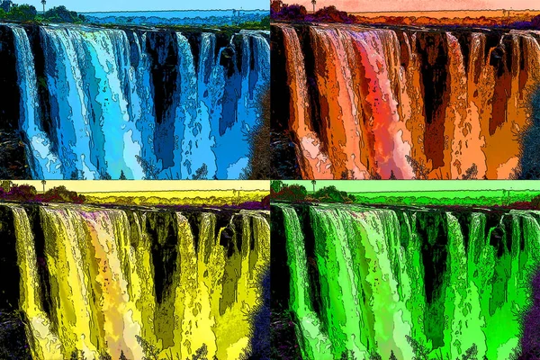 Falls with different colors fotos de stock, imágenes de Falls with ...