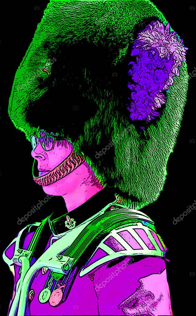 MONTREAL CANADA SEPT - 02 2014: Hombre del 22 Regimiento Real y ...