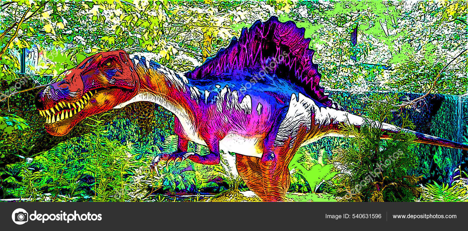 Spinosaurus Spine Lizard Genus Spinosaurid Dinosaur Lived Now North ...