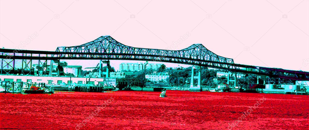 BOSTON MA USA - 12 10 2005: Maurice J. Tobin Memorial Bridge es un ...