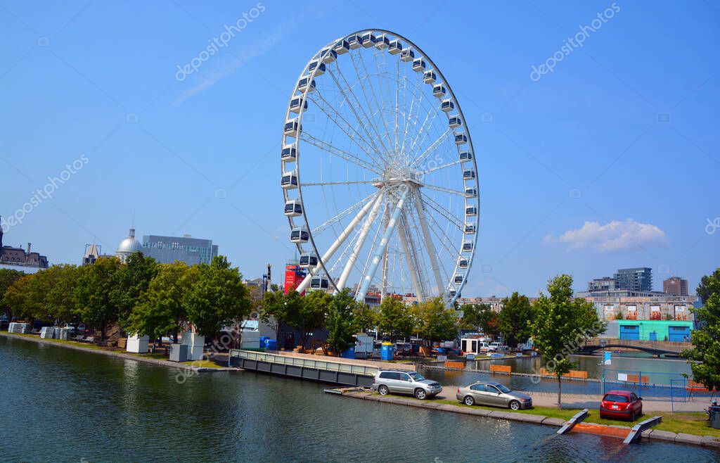 MONTREAL CANADA - 08-08-17: La Grande Roue de Montreal the tallest ...