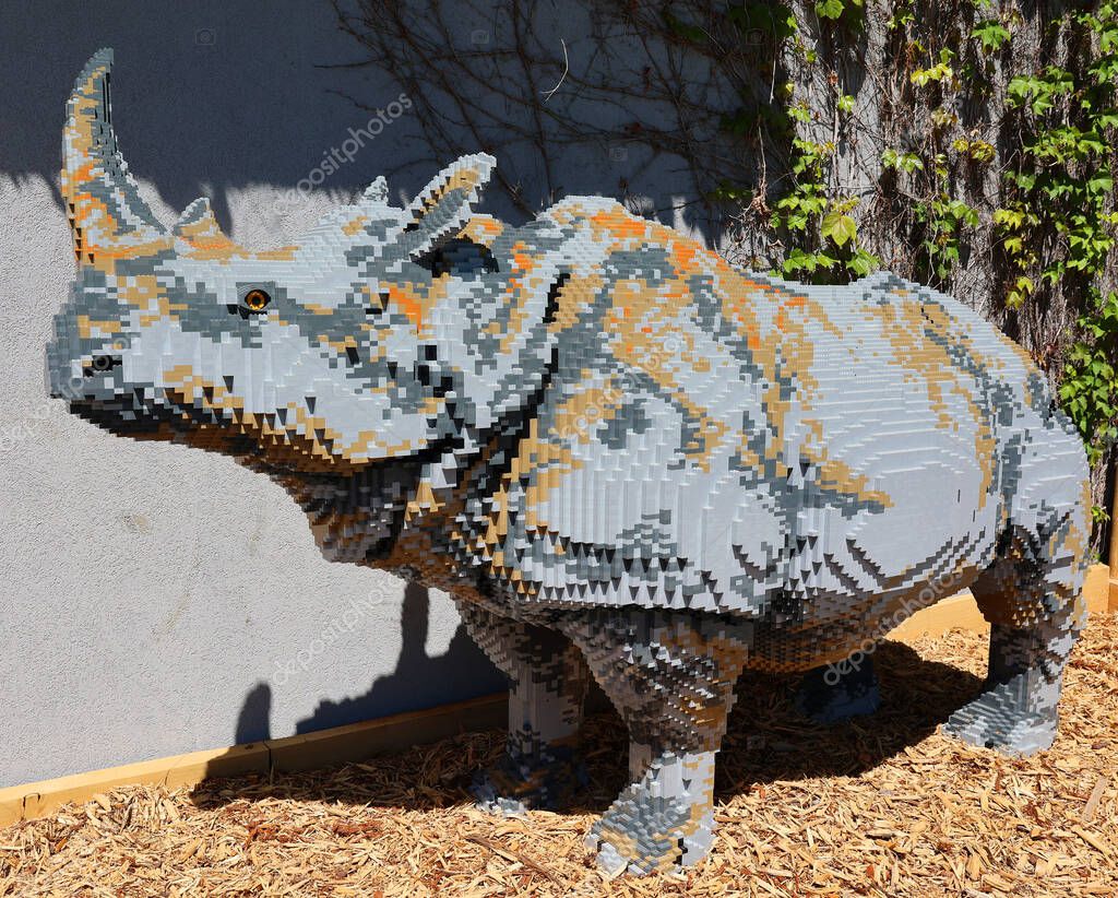 GRANBY QUEBEC CANADA 05 25 2022: Rhinoceros at the super powers of ...