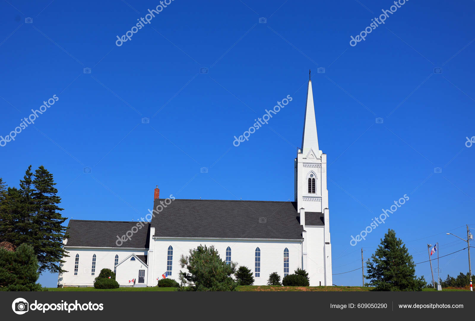 Memramcook New Brunswick Canada 2022 Notre Dame Lourdes Church Renaissance — Stock Editorial ...