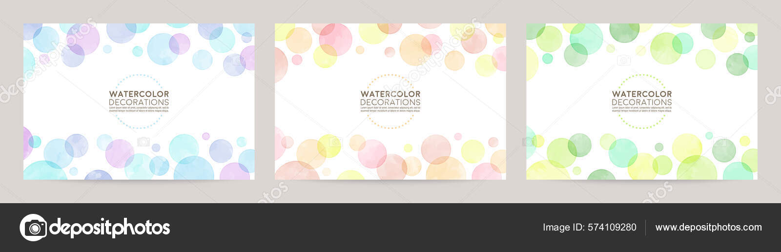 Watercolor Vector Colorful Bubble Frames Stock Vector by ©Kbiscuit ...