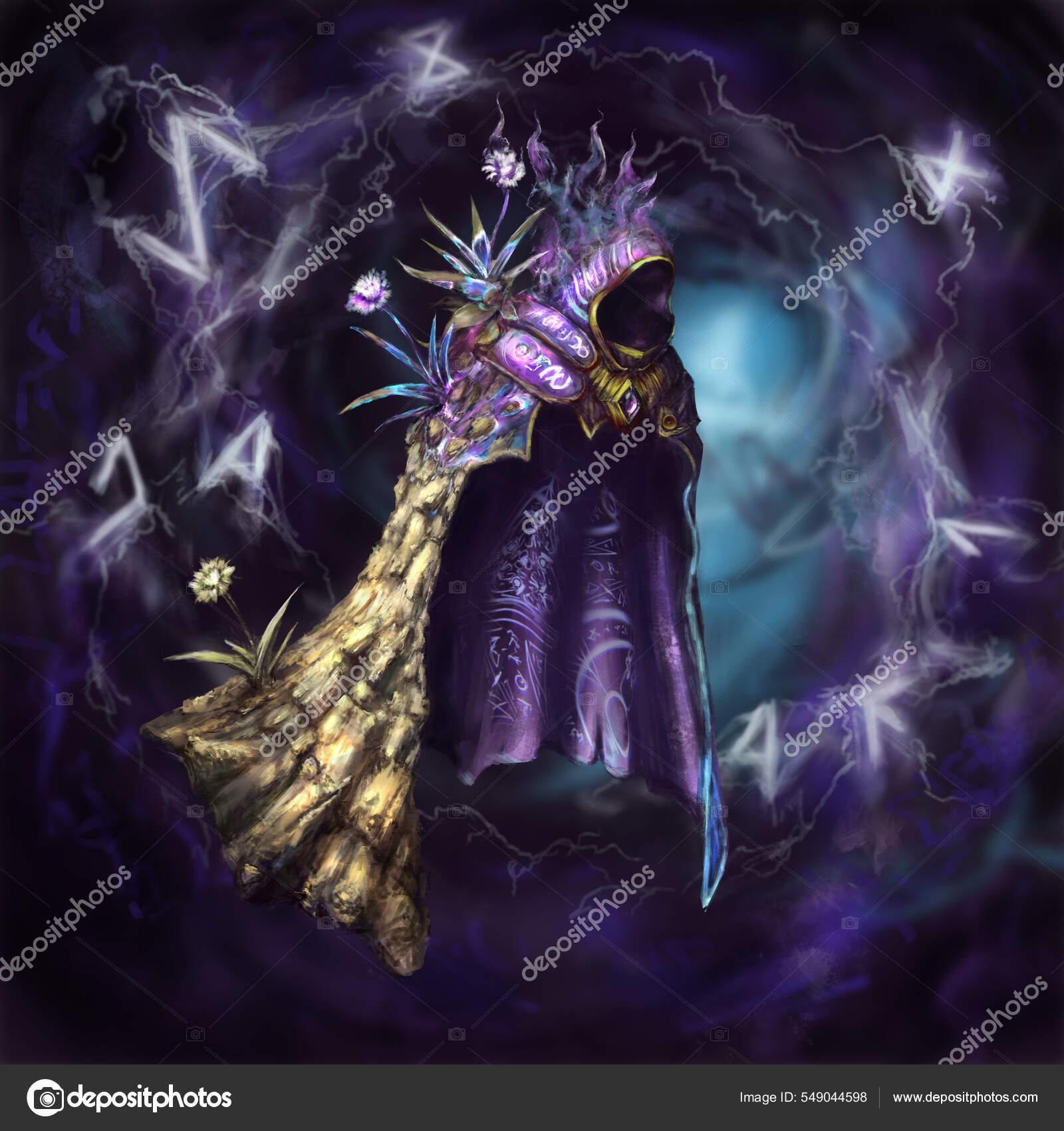 Magical Rune Covered Invisibility Cloak Uses Shape Shifting Magic ...