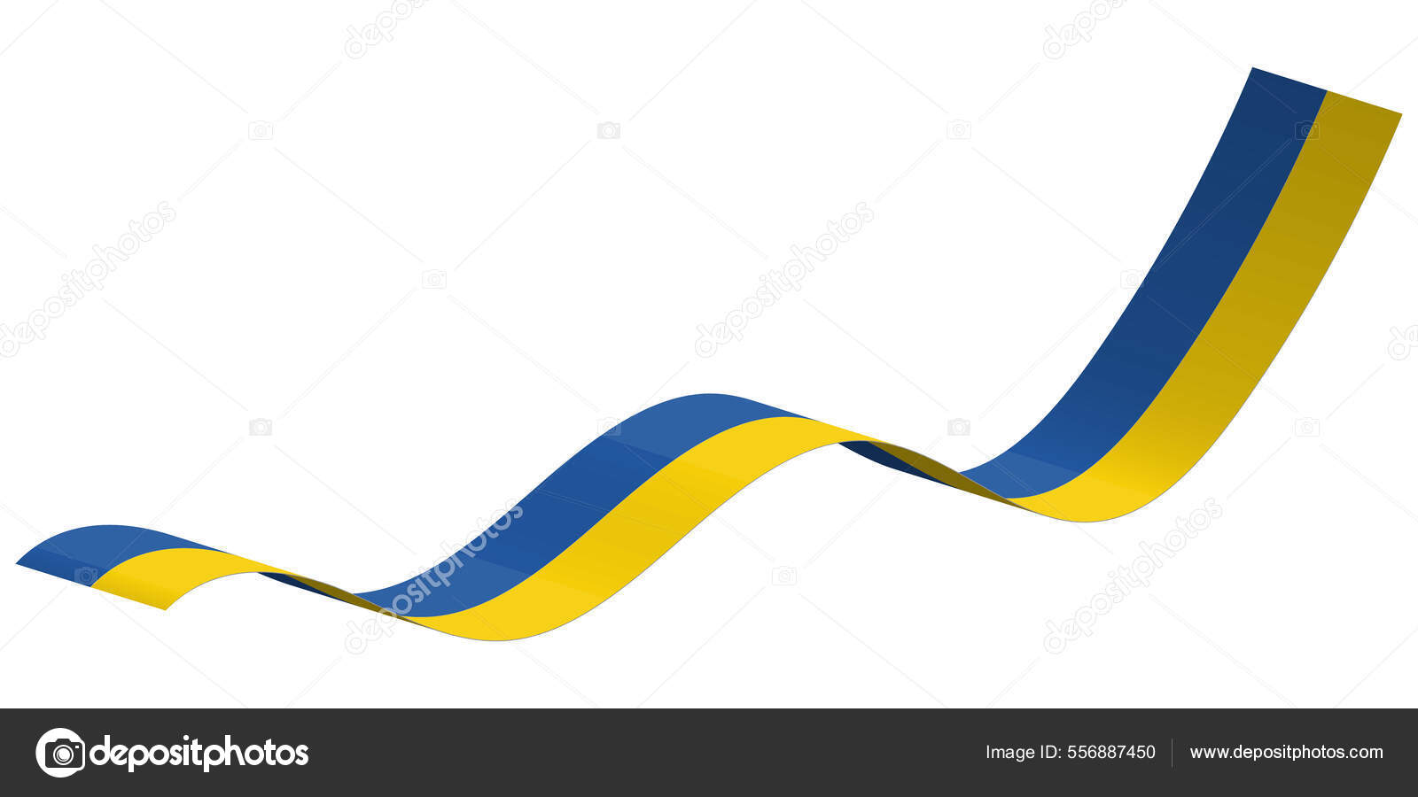 Ribbon stripe flag ukraine patriotic colors yellow and blue Stock ...