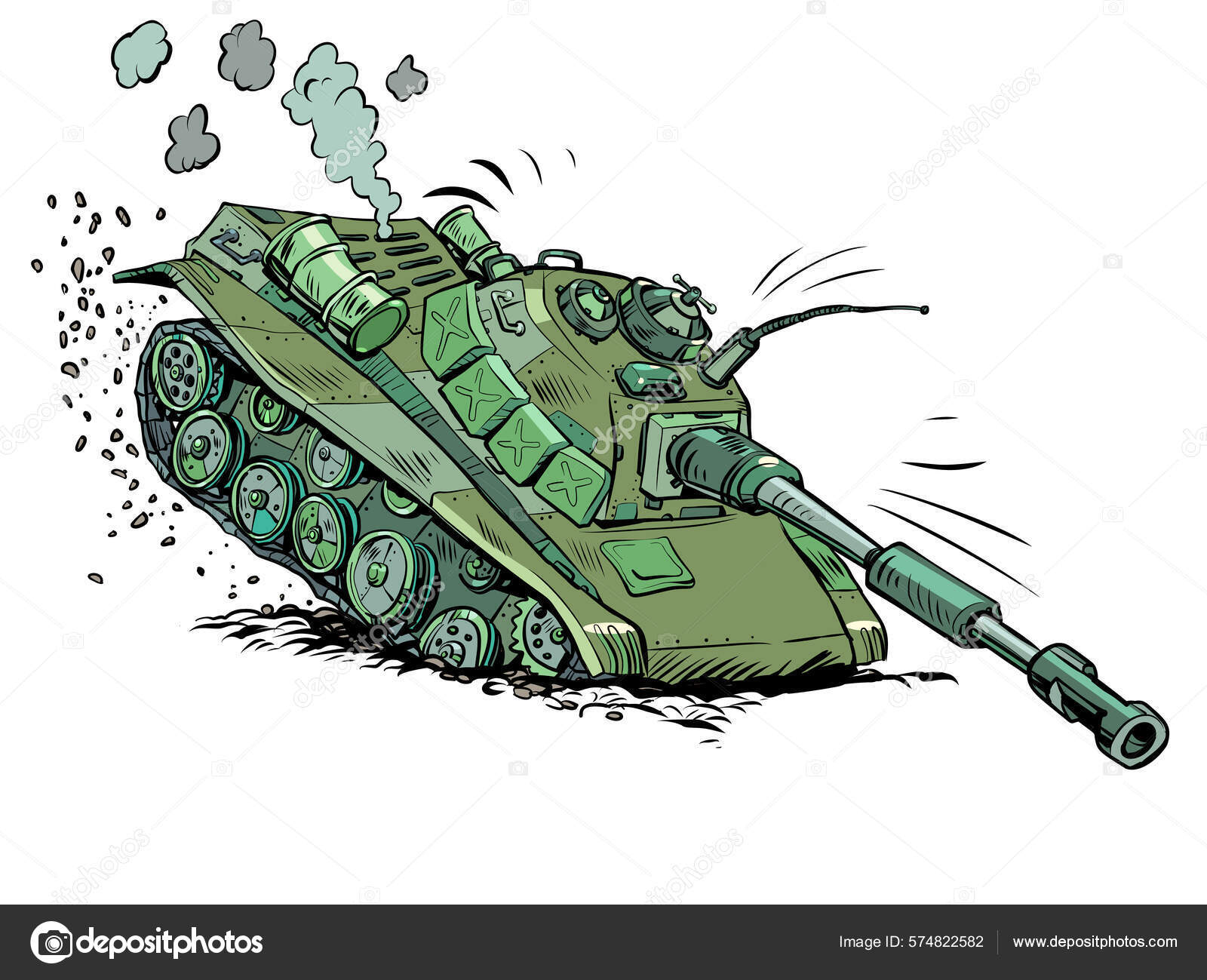 Hancur Tank Militer Melawan Agresi Militer Dan Kediktatoran Penyerangan ...