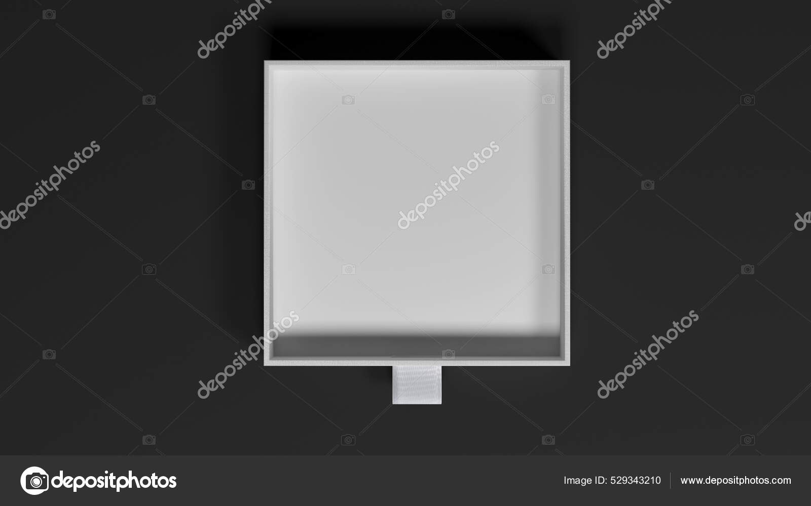 White Premium Box Open Top View Isolated Rendering — Stock Photo ...