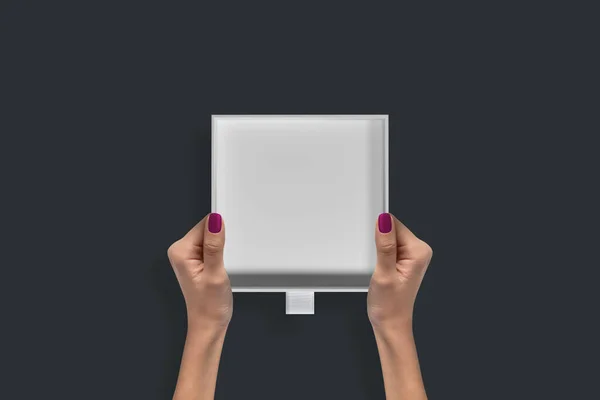 White Premium Box Open Top View Isolated Rendering — Stock Photo ...