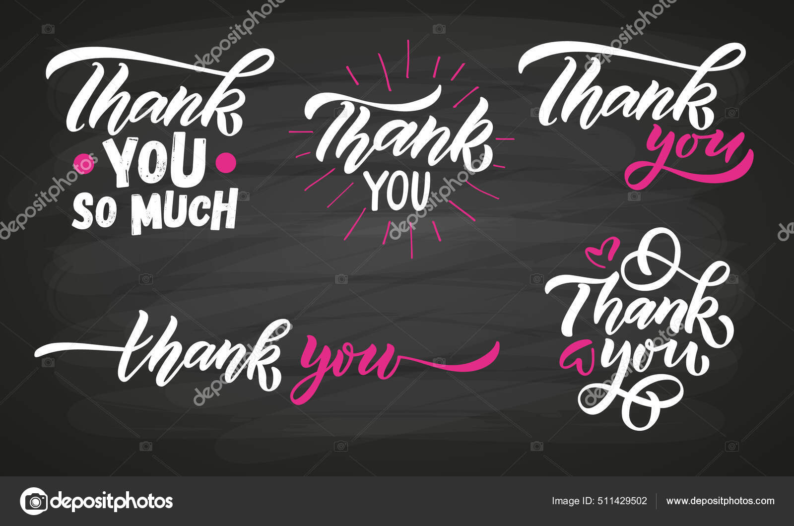 Mão esboçado obrigado lettering modelos. Citações inspiradoras ...