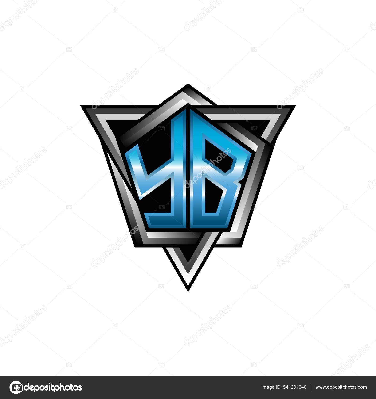 Monogram Logo Letter Blue Light Modern Geometric Style Design Geometric ...