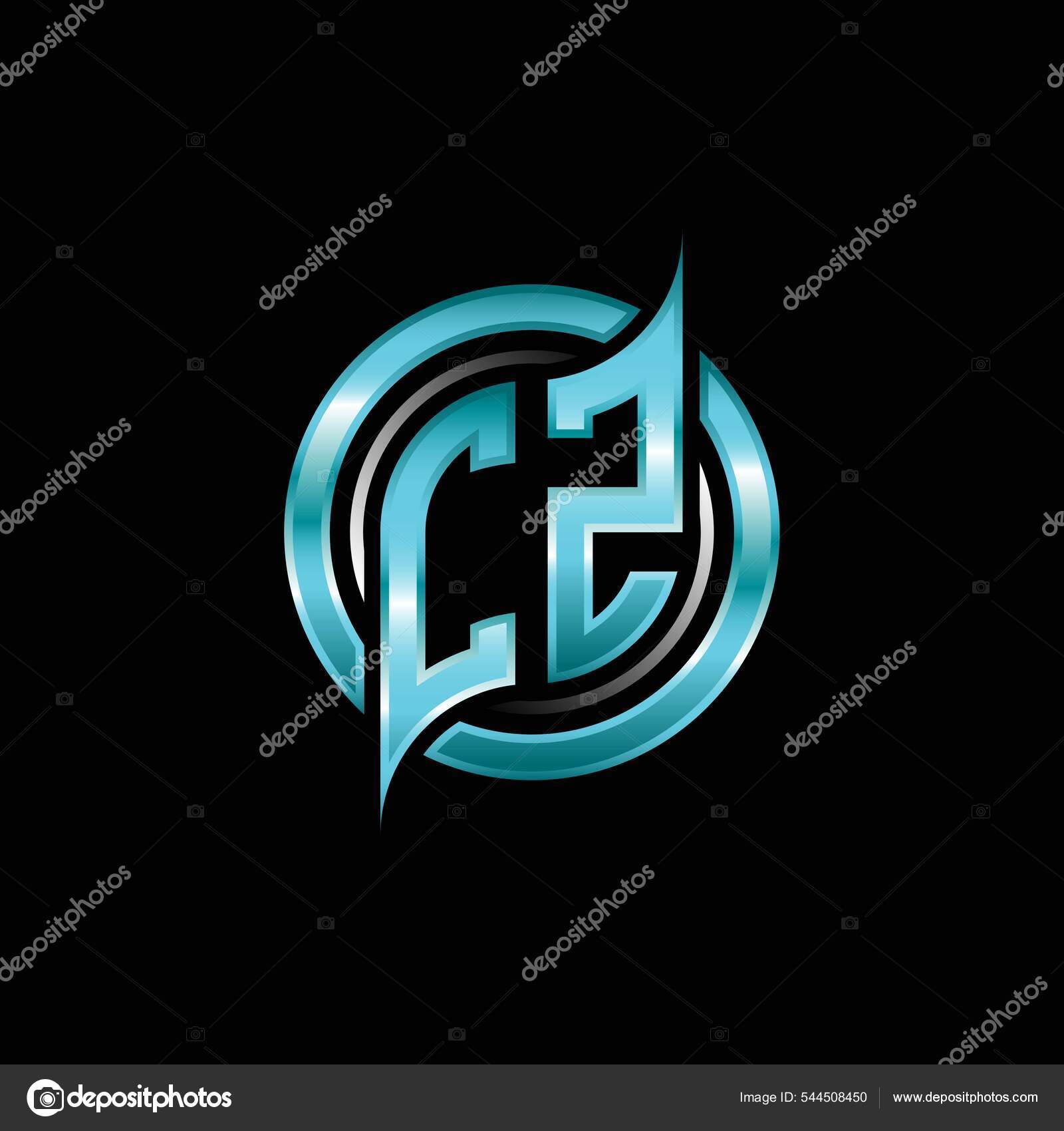 Initial Monogram Logo Esports Gaming Modern Geometric Style Design Geometric Stock Vector Image ...