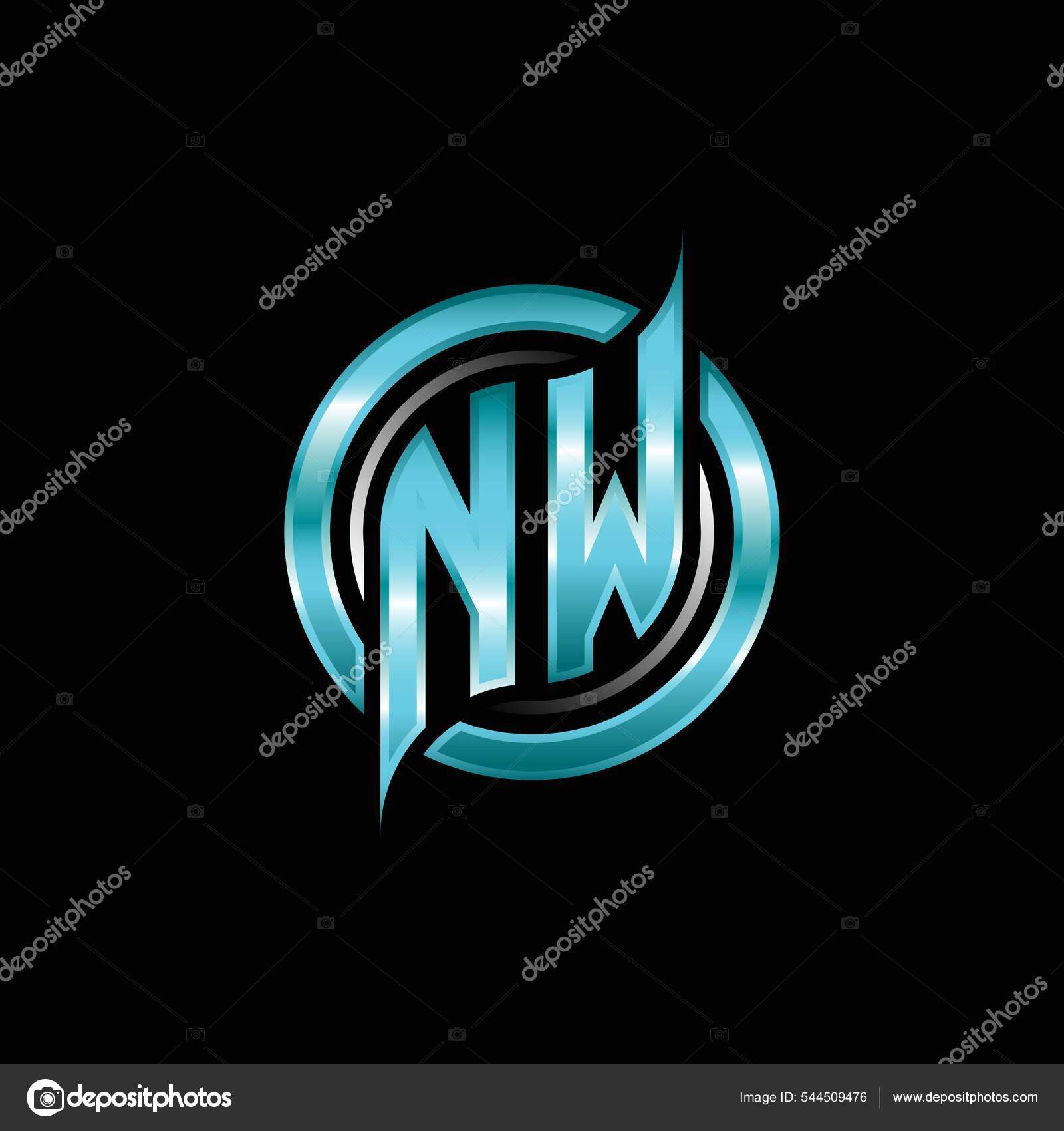 Initial Monogram Logo Esports Gaming Modern Geometric Style Design ...