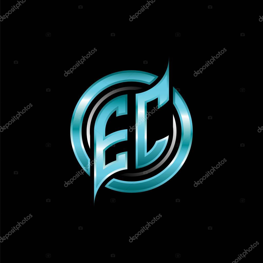 EC Monograma inicial logo esports gaming with modern geometric style ...