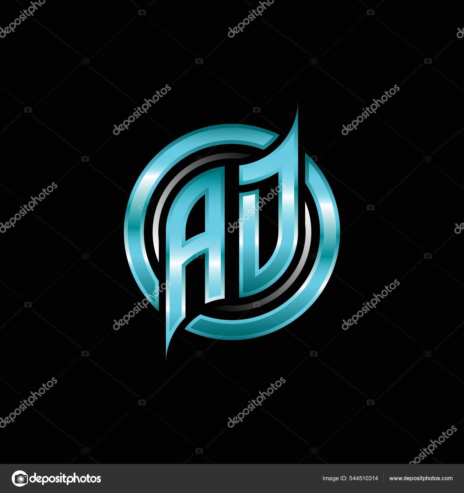 Initial Monogram Logo Esports Gaming Modern Geometric Style Design ...