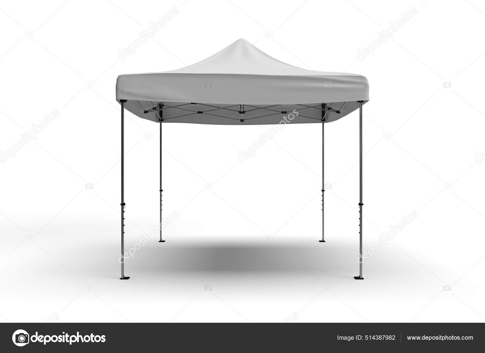 Front View Gazebo Tent Advertising Isolated White Background Mockups ...