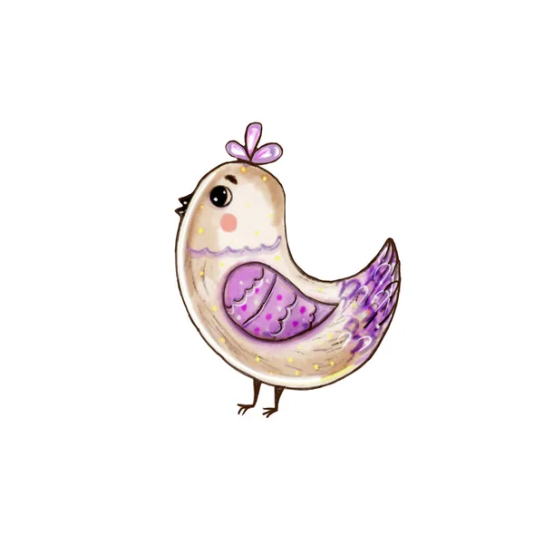 Cute purple bird animal cartoon sticker Stock Photos, Royalty Free Cute ...