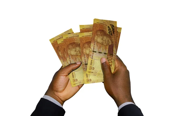 Black Hands Holding Money