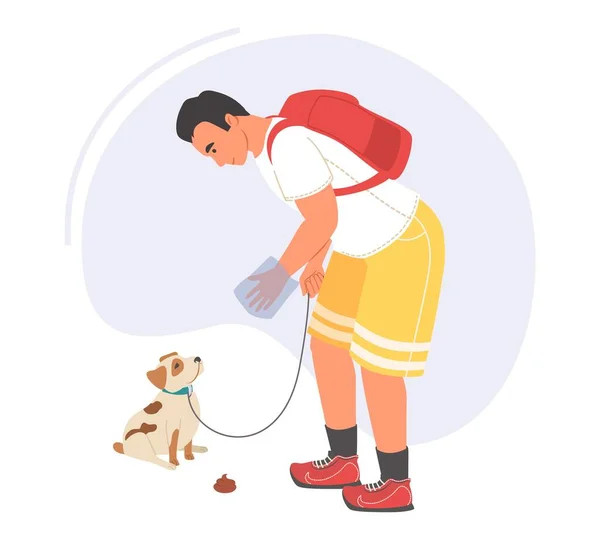 Recoger caca de perro imágenes de stock de arte vectorial | Depositphotos