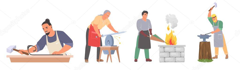 Medieval blacksmith Vector Art Stock Images | Depositphotos