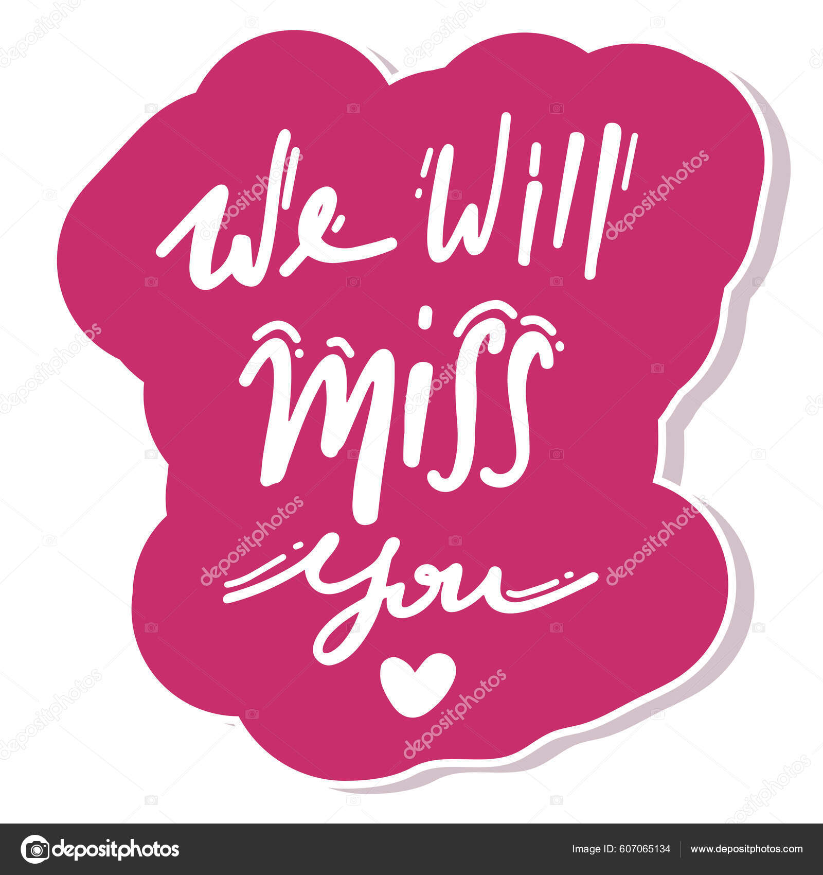 Miss You Vector Lettering Stock Vector Image by ©pochtadua@gmail.com ...