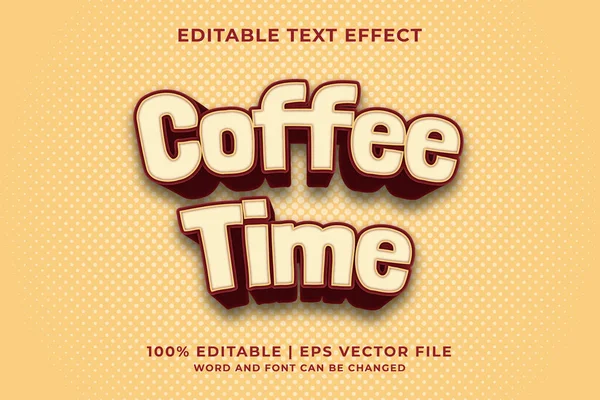 Editable Text Effect Coffee Time Cartoon Template Style Premium Vector Stock Vector by ©Hasbi91 ...