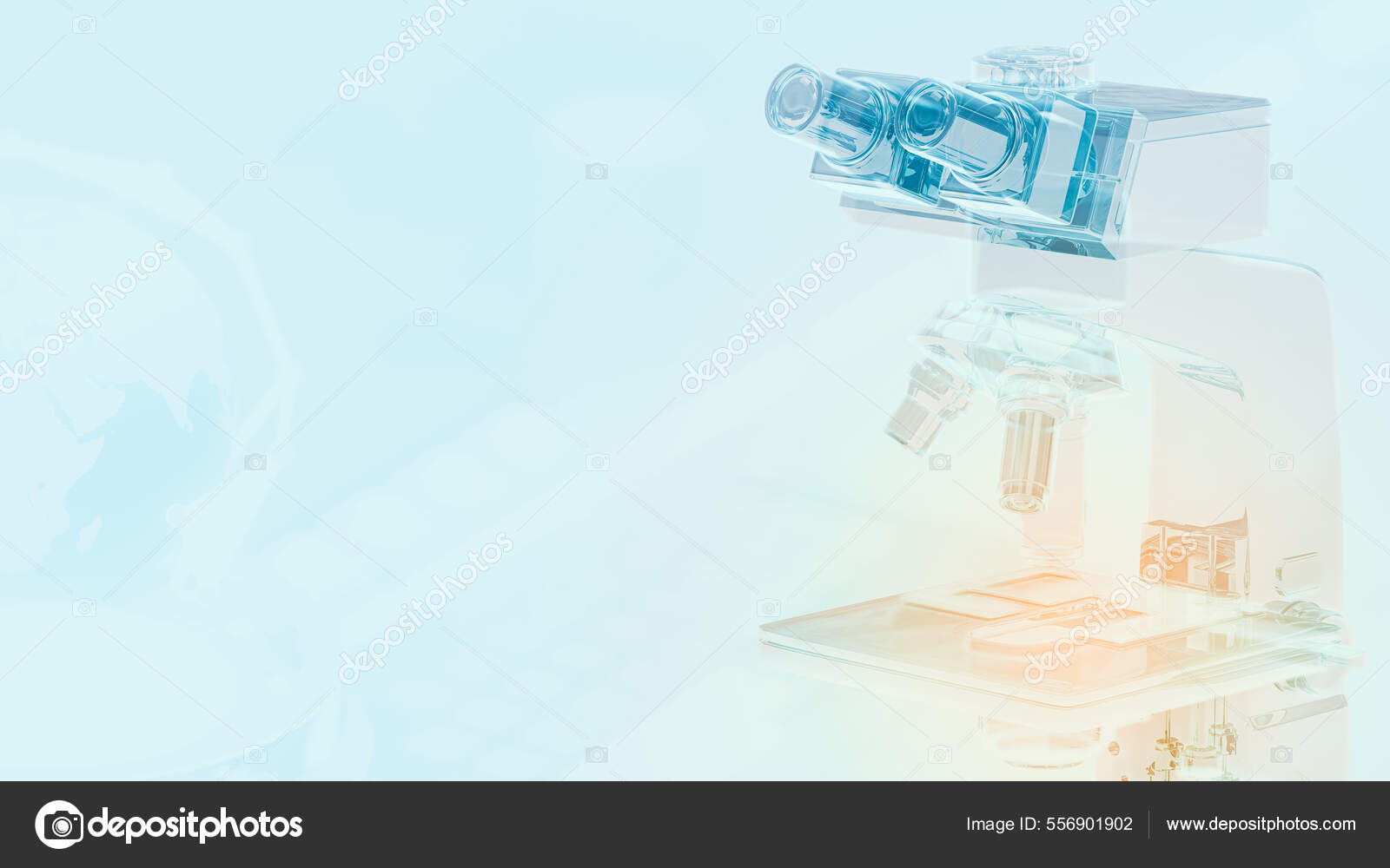 Microscope Holographic Hologram Blue Green Color Orange Light Object ...