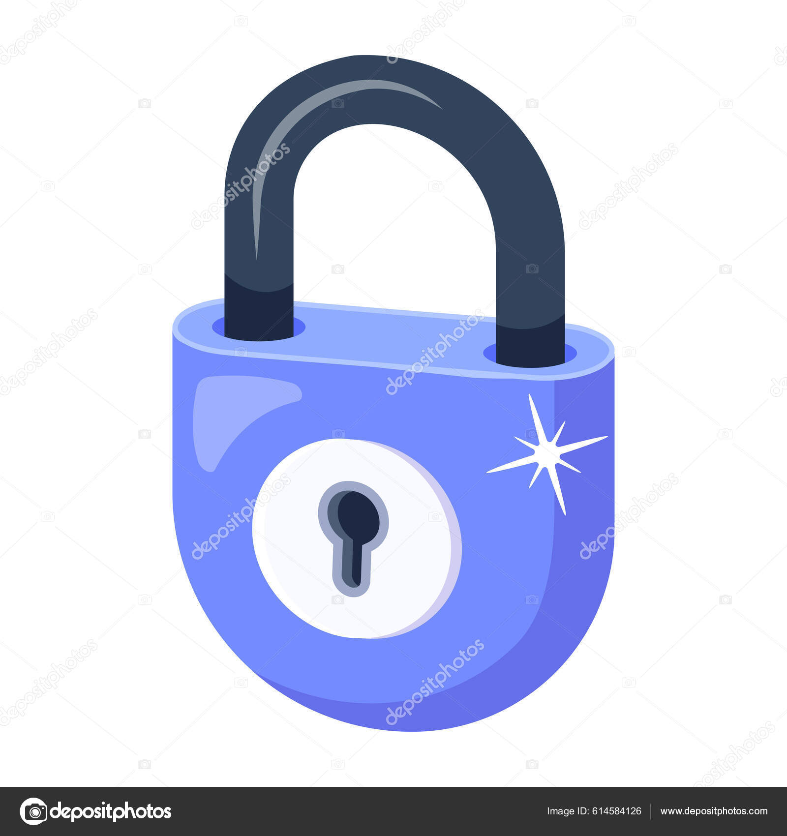 Padlock Icon Security Symbol Vector Illustration Stock Vector by ...