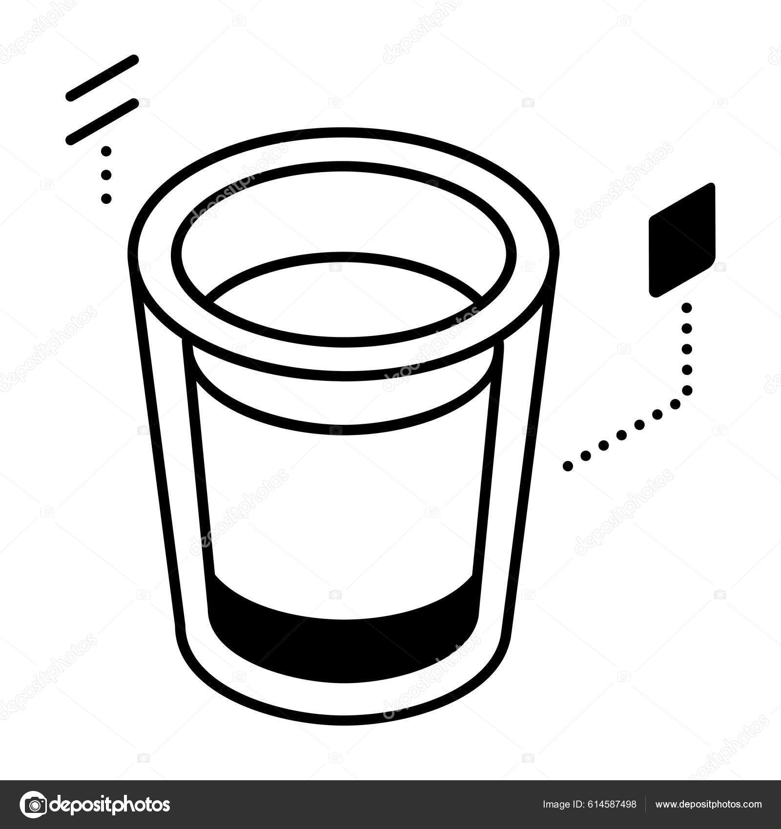 Glass Water Vector Illustration Simple Design Stock Vector by ...