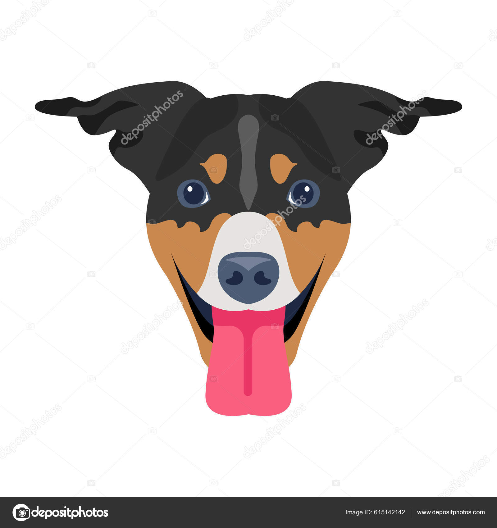 Vector Ilustración Lindo Perro Vector de stock #615142142 de ©vectorsmarket