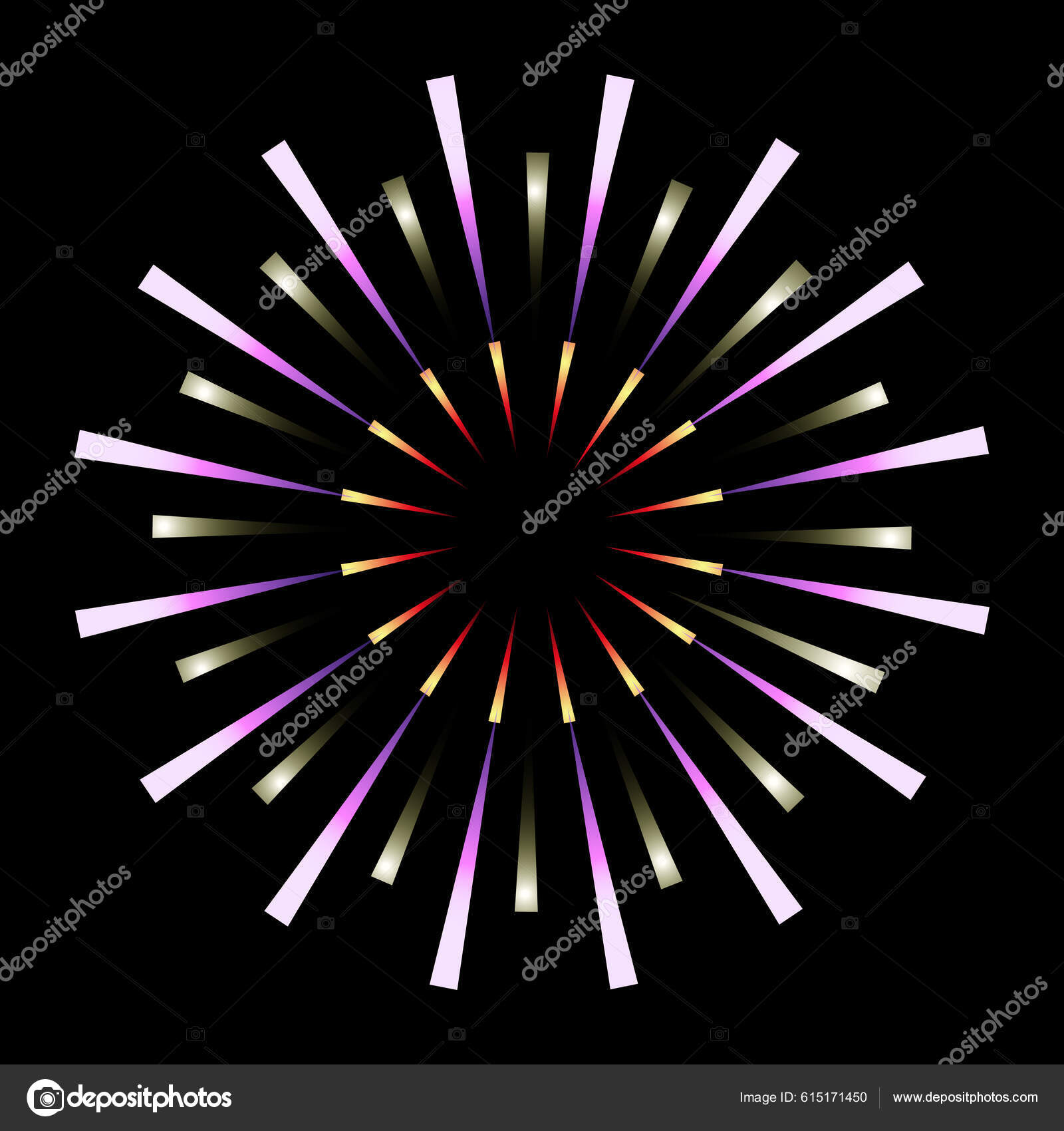 Fireworks Black Background Stock Vector by ©vectorsmarket 615171450