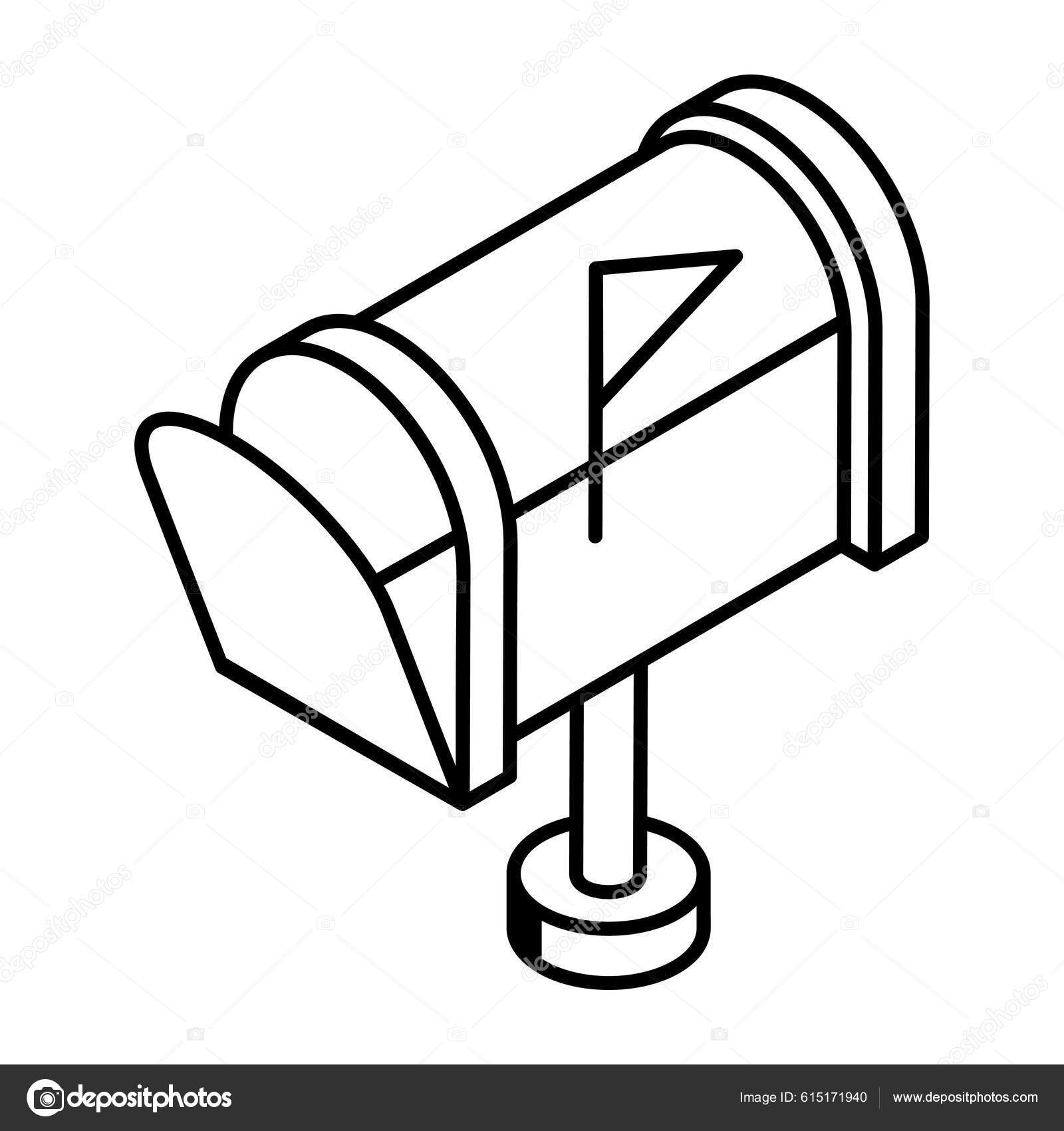 Mailbox Icon Outline Illustration Vector de stock #615171940 de ©vectorsmarket