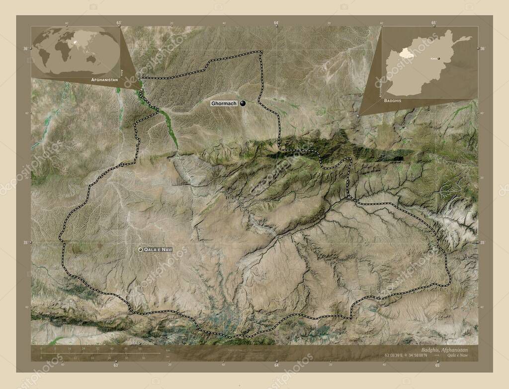 Badghis Province Afghanistan High Resolution Satellite Map Locations ...