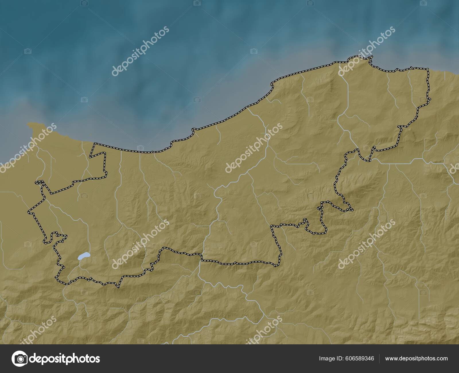 Boumerdes Province Algeria Elevation Map Colored Wiki Style Lakes ...