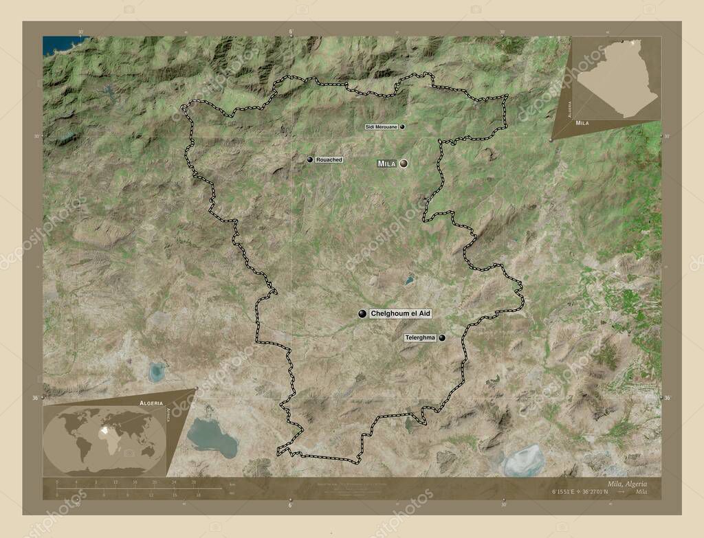 Mila, provincia de Argelia. Mapa satelital de alta resoluci n ...
