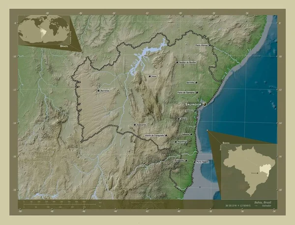 Para State Brazil Elevation Map Colored Wiki Style Lakes Rivers — Stock ...