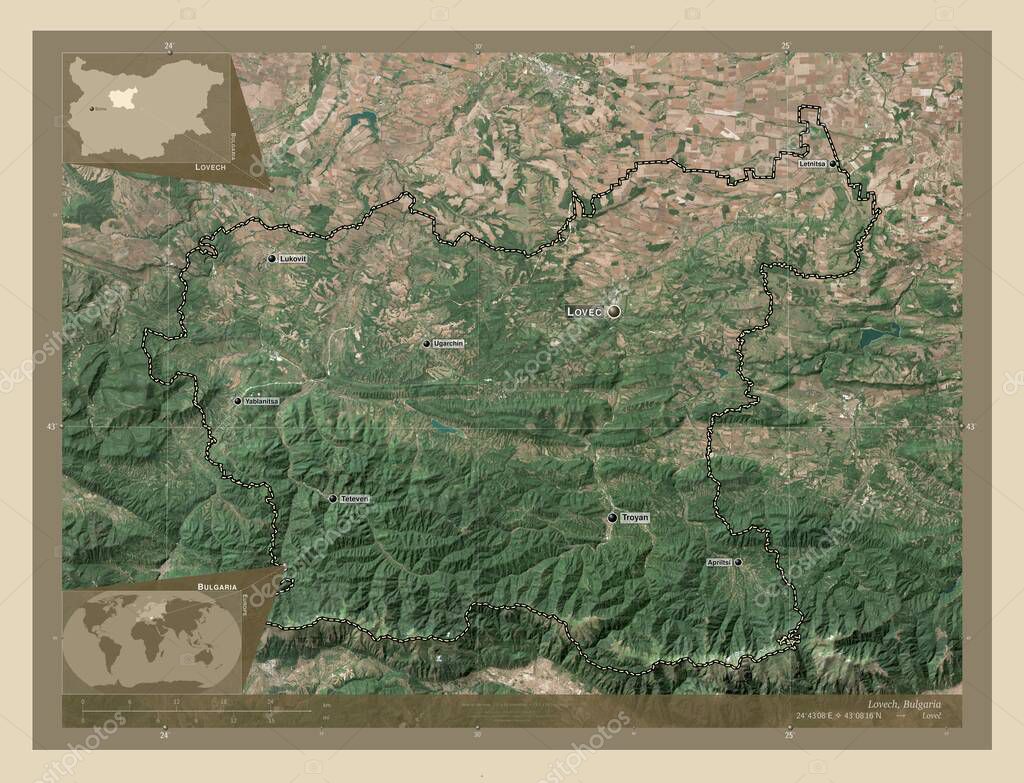 Lovech, provincia de Bulgaria. Mapa satelital de alta resoluci n. Ubicaciones y nombres de las ...