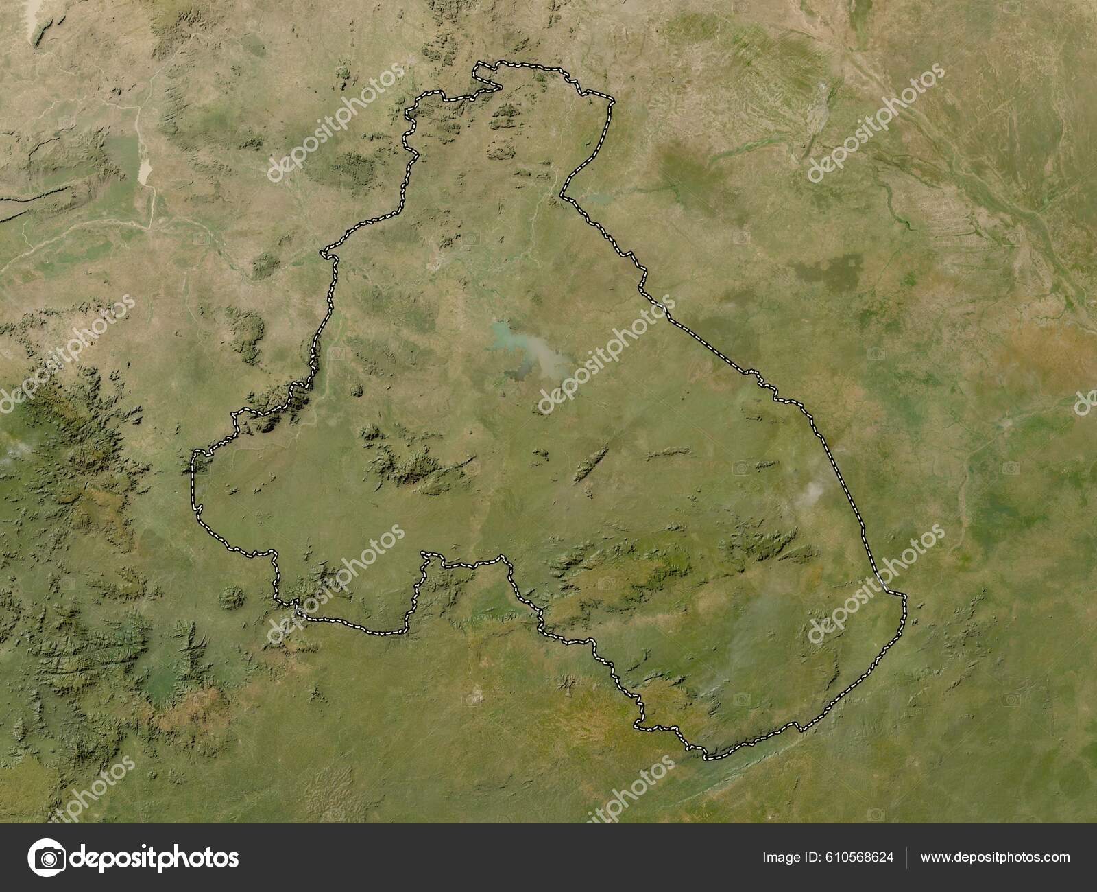 Nord Region Cameroon Low Resolution Satellite Map — Stock Photo ...