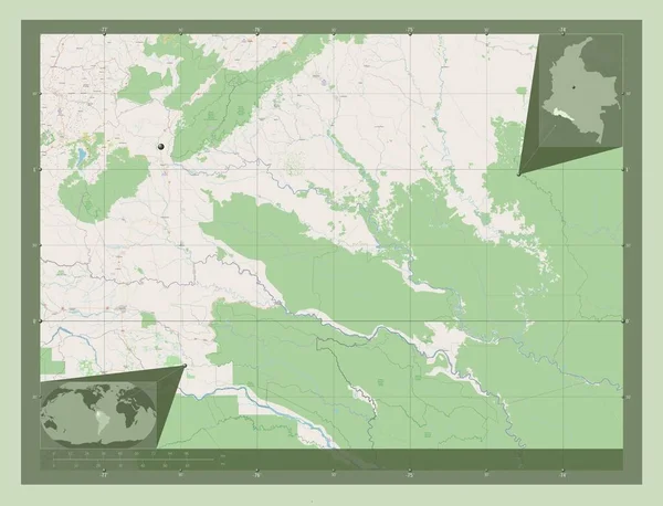 Caqueta Intendancy Colombia Open Street Map Locations Names Major ...