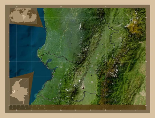 Narino Department Colombia High Resolution Satellite Map Locations Names Major Stock Photo by ...