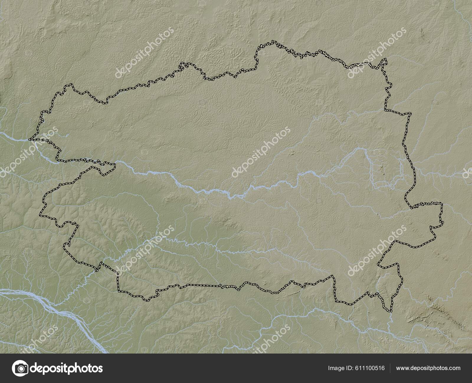 Bas Uele Province Democratic Republic Congo Elevation Map Colored Wiki ...
