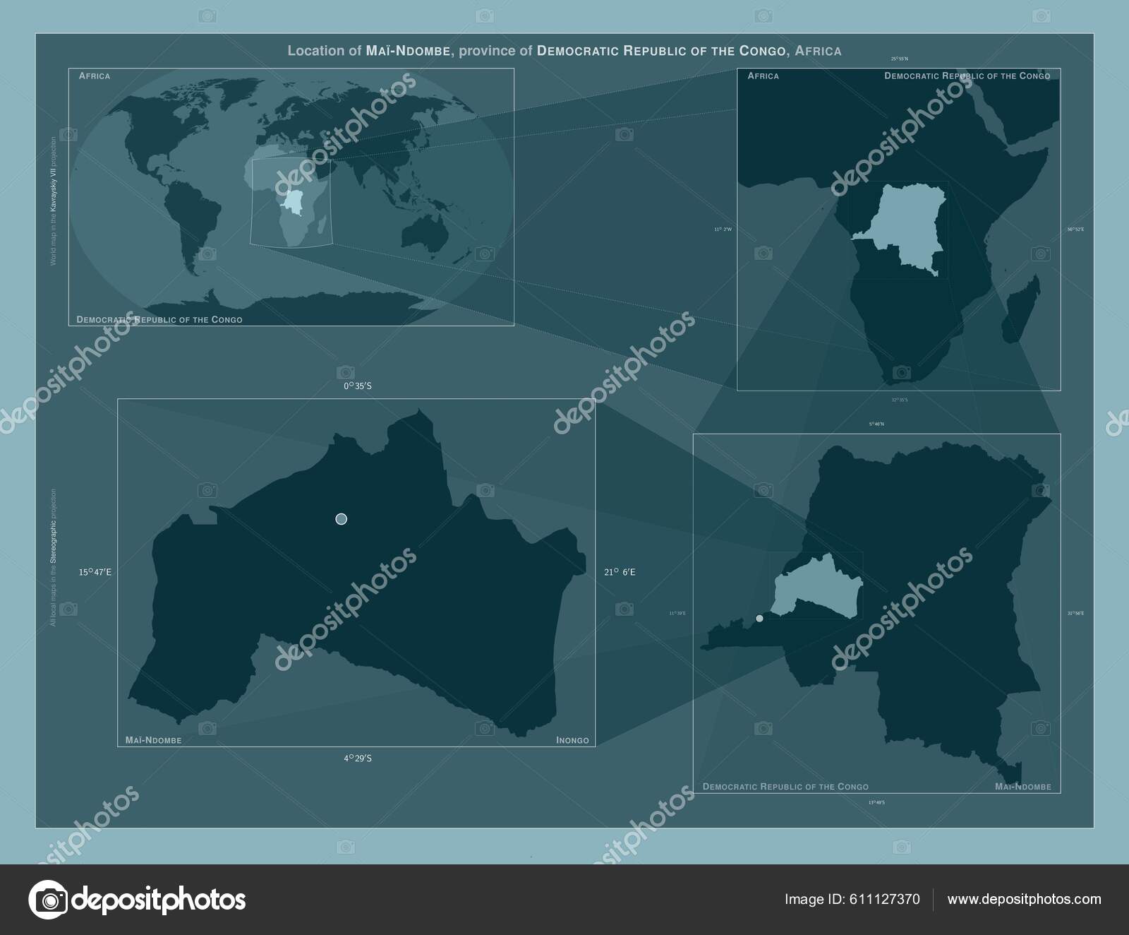 Mai Ndombe Province Democratic Republic Congo Diagram Showing Location ...