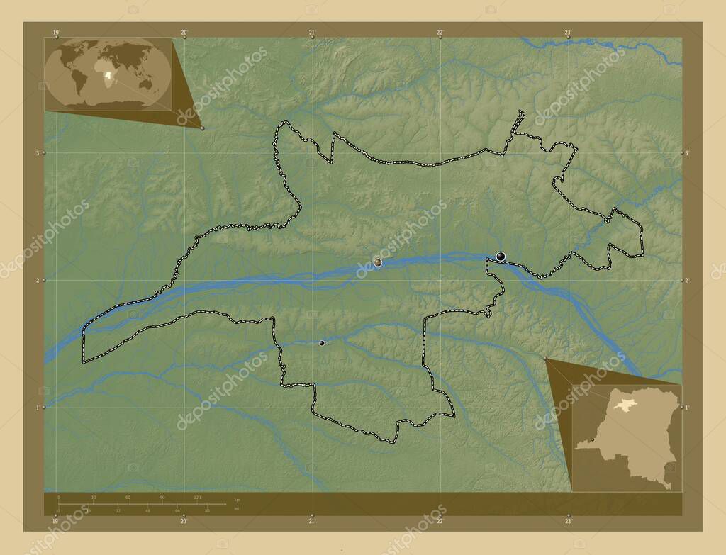 Mongala, provincia de República Democrática del Congo. Mapa de ...