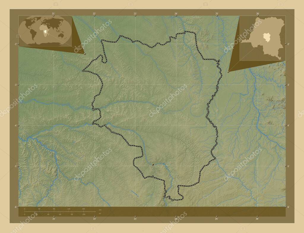 Sankuru, provincia de República Democrática del Congo. Mapa de ...