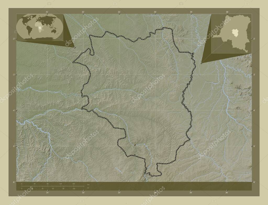 Sankuru, provincia de República Democrática del Congo. Mapa de ...